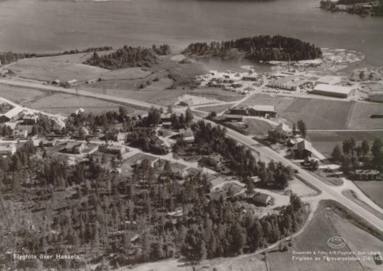 Flygfoto över Hassela.